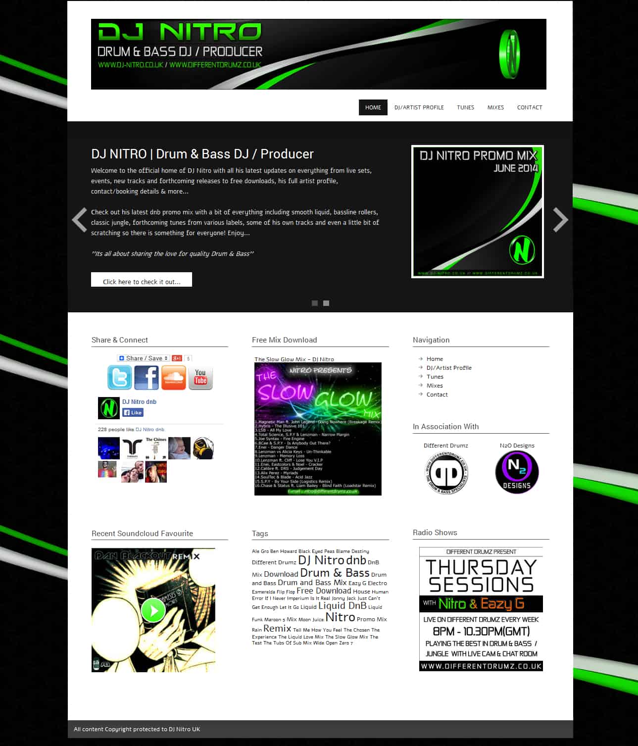 DJ Nitro Website - Affordable Website & Graphic Design Services West ...