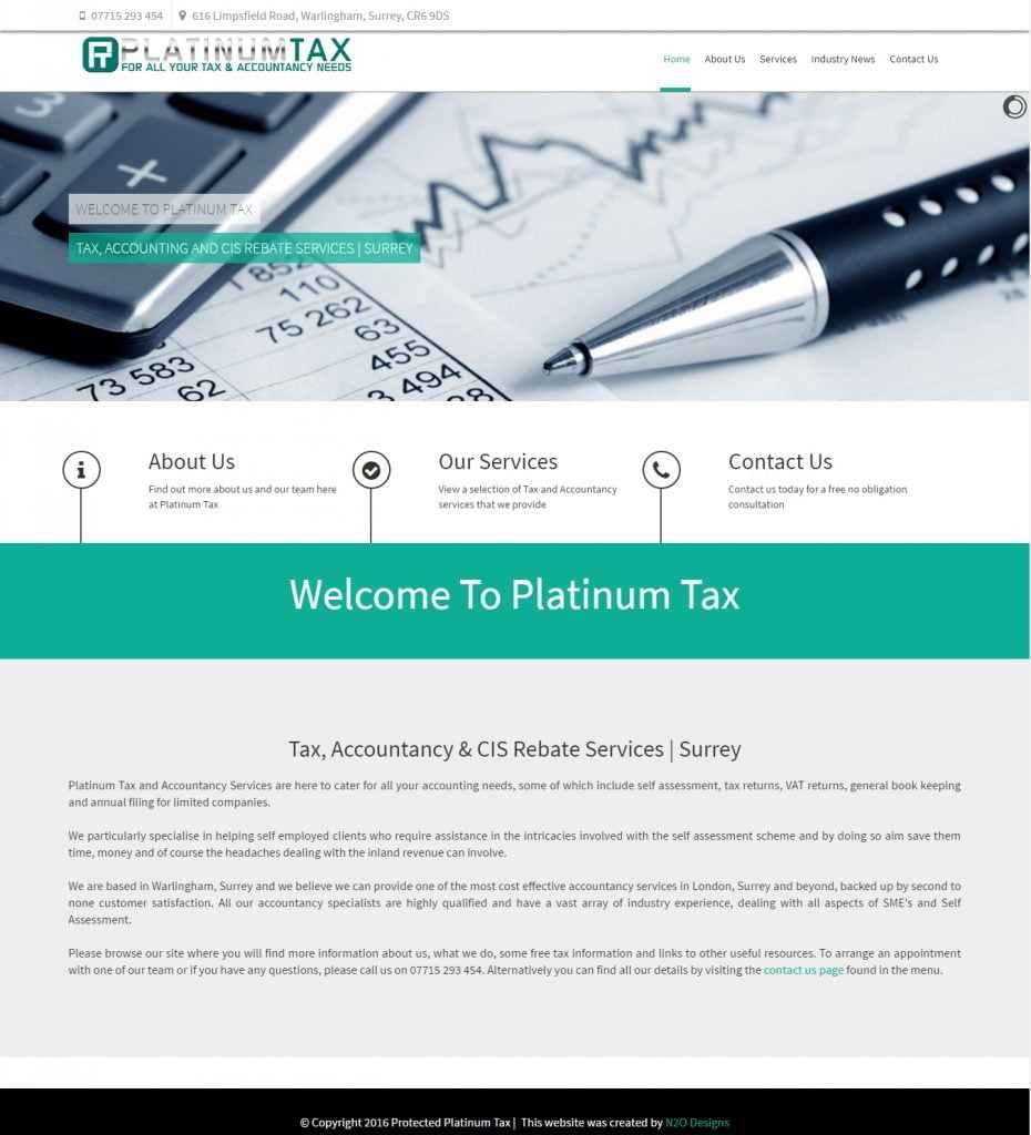 Platinum Tax Website - Affordable Website & Graphic Design Services ...
